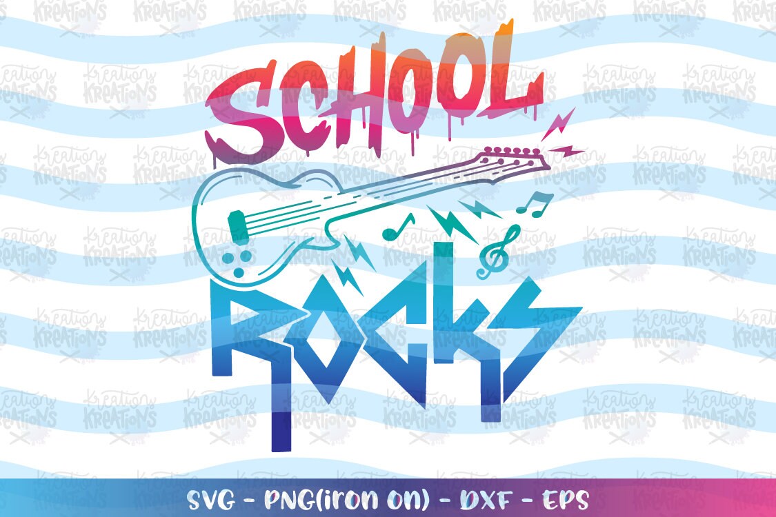 School ROCKS svg back to school svg school quote saying school | Etsy