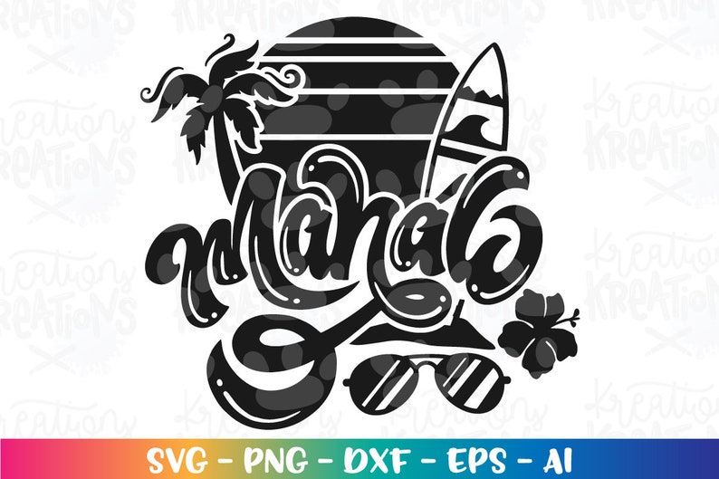 Mahalo SVG Beach Quote Beach Life Svg Aloha Hawaii Surf Palm - Etsy