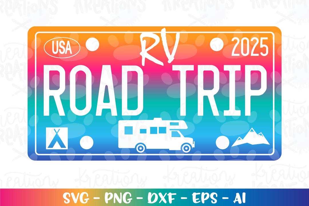 RV Road Trip Svg RV Caravan Svg Adventure Gift Idea Cut Cuttable ...