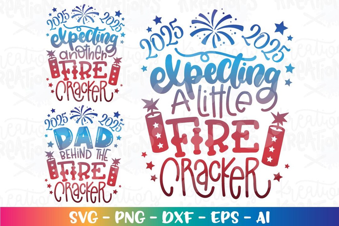 4th of July Expecting a Little Firecracker SVG Customized Celebration ...