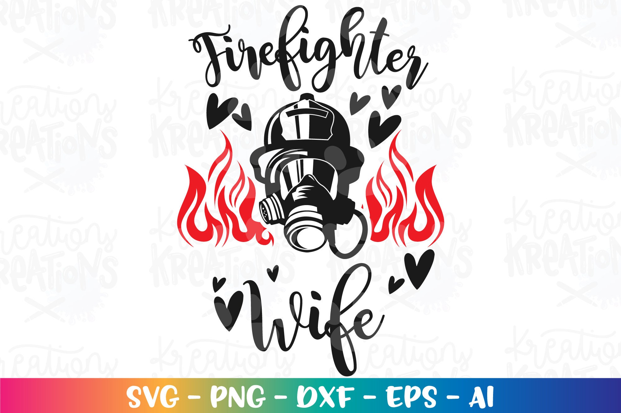 Firefighter Wife Svg Cute Fire Fighter Wife Shirt Design Print Etsy