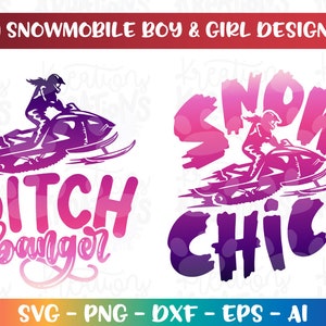 Snowmobile Bundle Svg Clipart Snow Mobile Girl Boy Winter Svg Christmas ...
