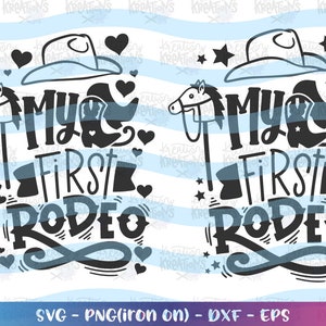 Birthday Rodeo Theme SVG One My First Rodeo Girl Boy Horse Stick ...