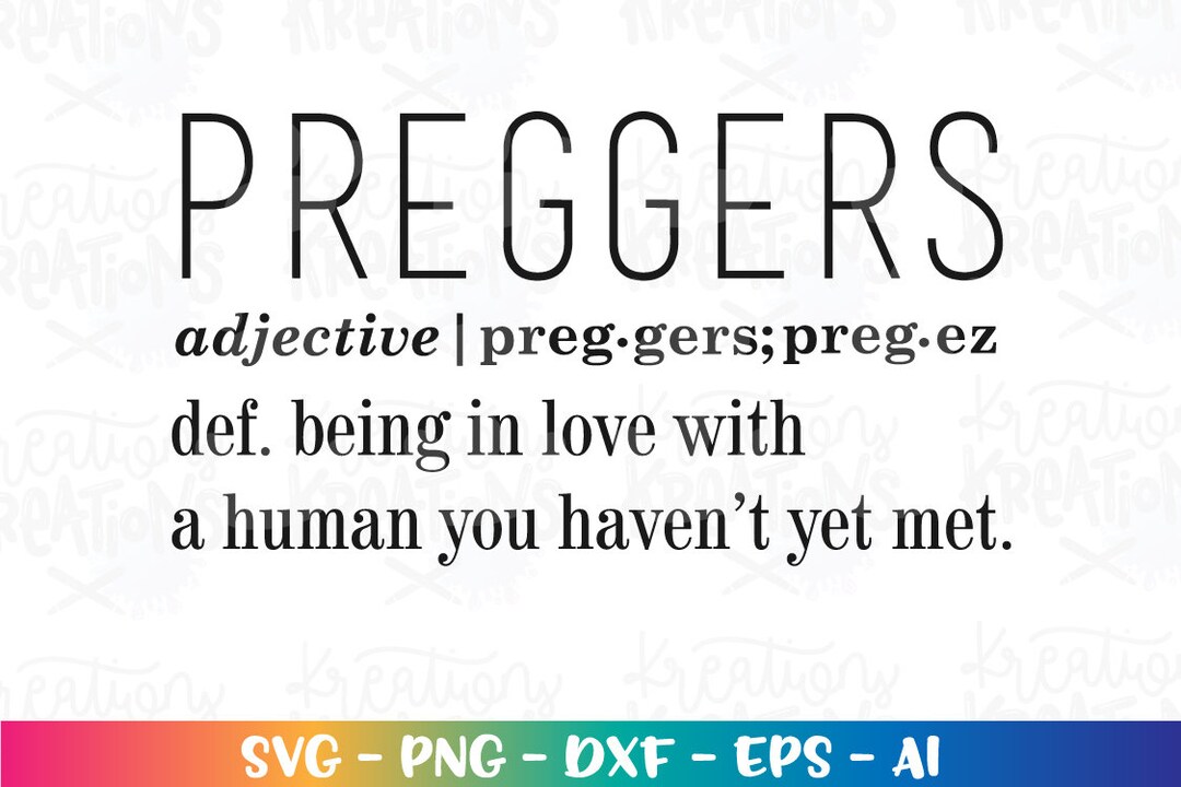 Preggers Svg Pregnant Mom Shirt SVG Dictionary Svg Cut Cuttable Cutting ...