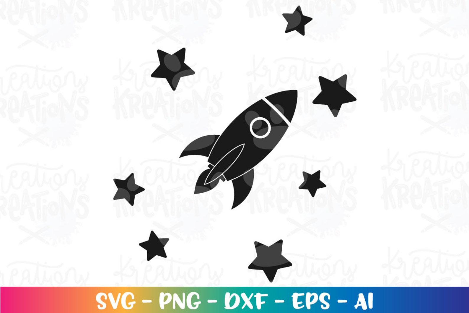 Rocket SVG Birthday SVG / Theme Stars Boy Girl Svg Cut Cuttable Cutting ...
