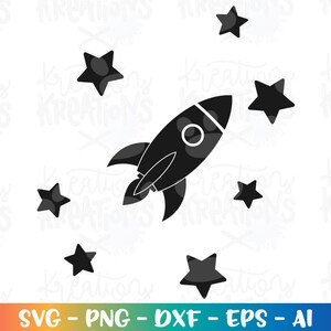 Rocket SVG Birthday SVG / Theme Stars Boy Girl Svg Cut Cuttable Cutting ...