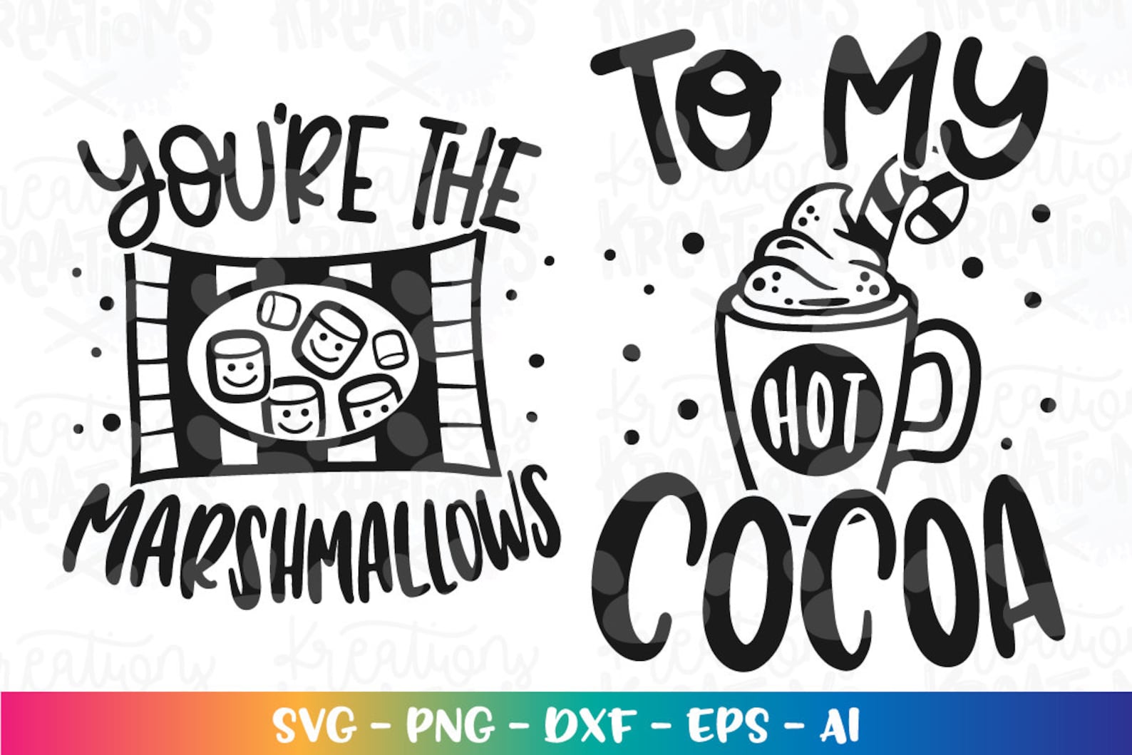 You're the Marshmallows to My Hot Cocoa SVG Christmas Hot Chocolate ...