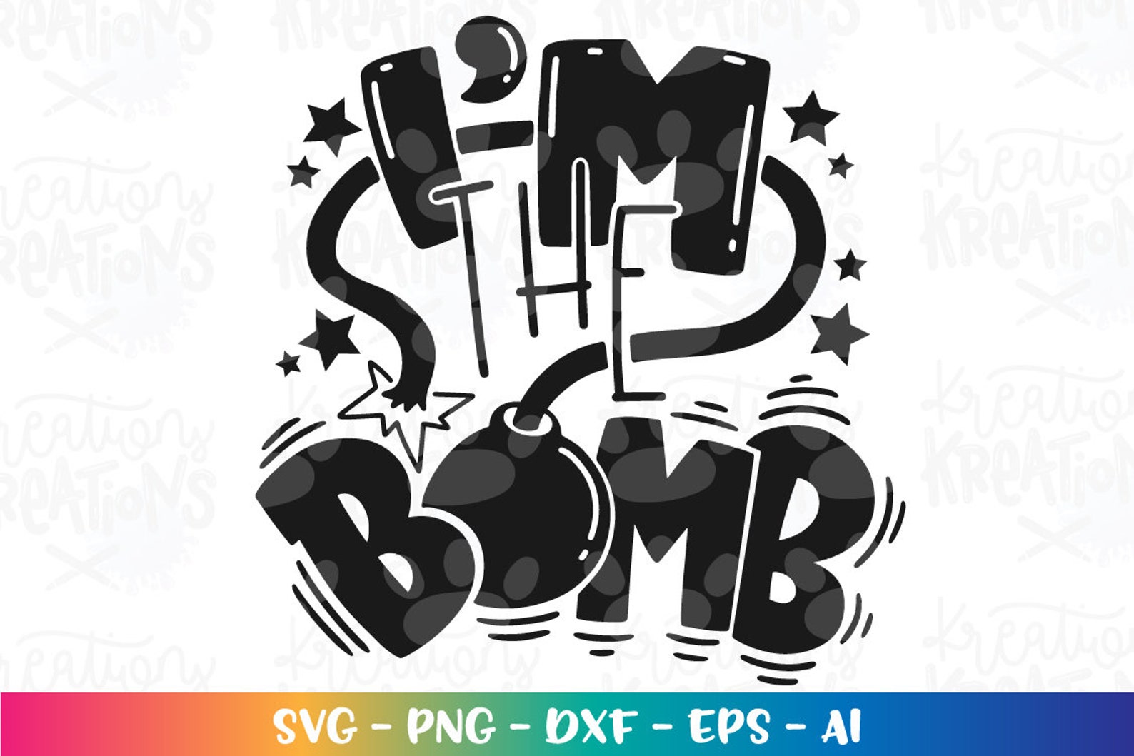 I'm the Bomb Svg Bomb Hand Drawn Design Svg Valentines Day - Etsy