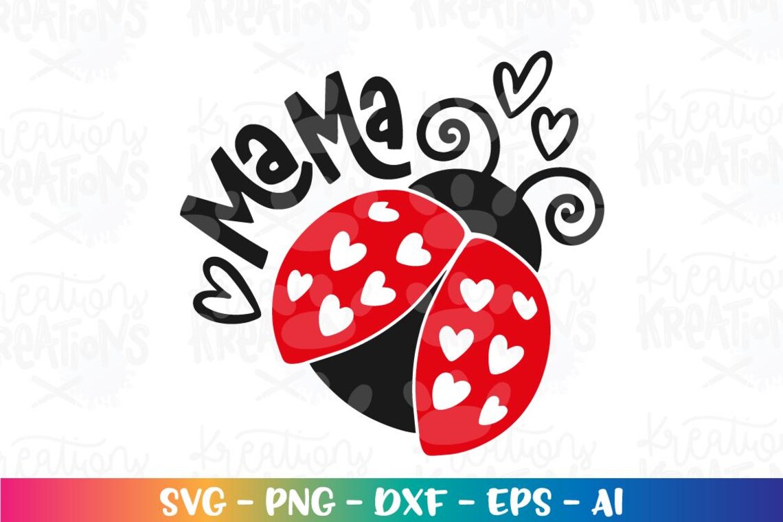 Mama's Little Love Bug SVG Matching Shirt Design Cute Lovebug Valentine ...
