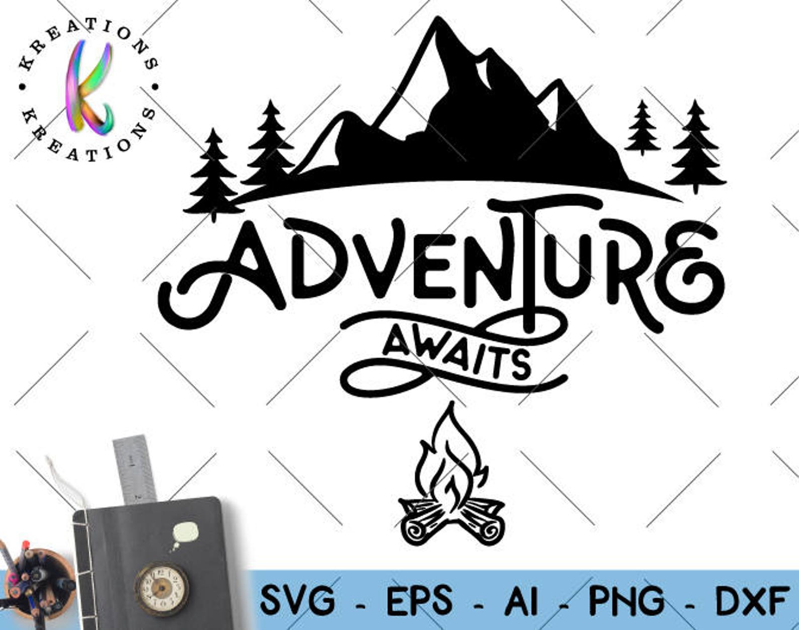 Adventure Awaits SVG Adventure Mountains Svg T Shirt Cut | Etsy