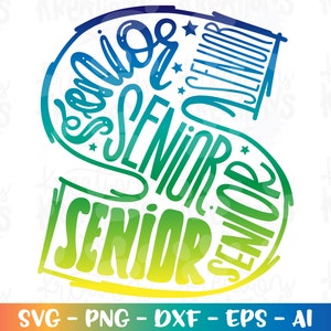 SENIOR Svg Letter S Graduation College Boy Girl Grad Design Print Iron ...