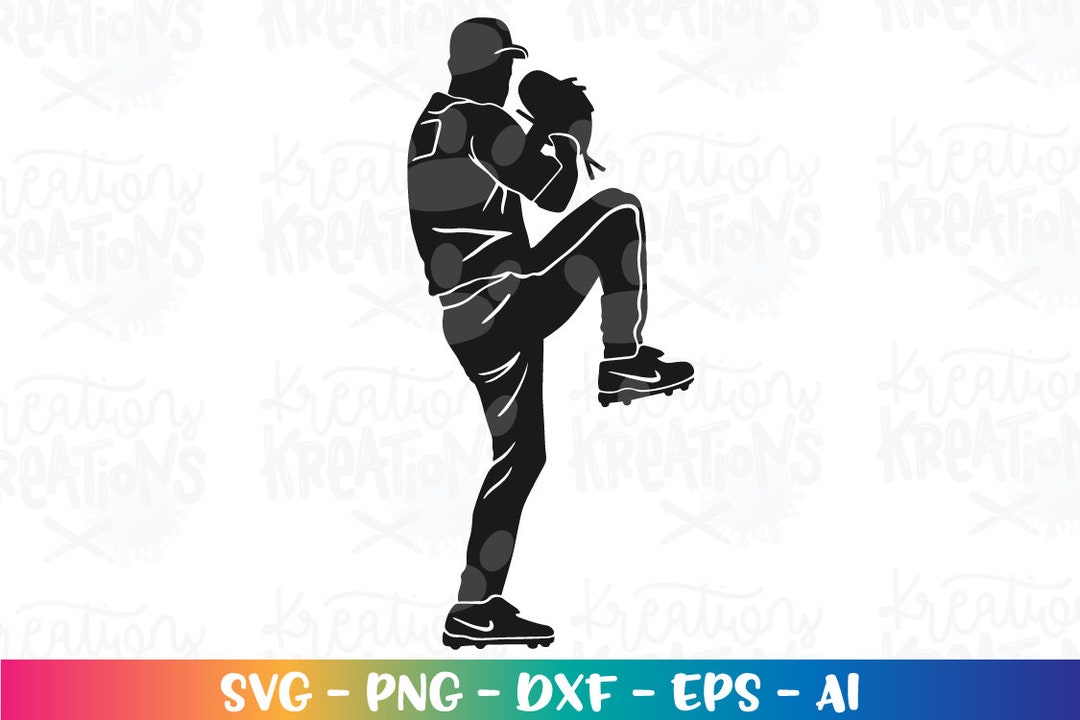Baseball Pitcher Clipart Svg Pitcher Cut Files Baseball Svg Print Iron ...