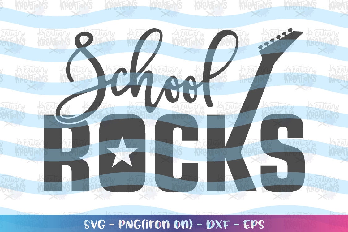 School Rocks svg back to school svg school quote saying school | Etsy