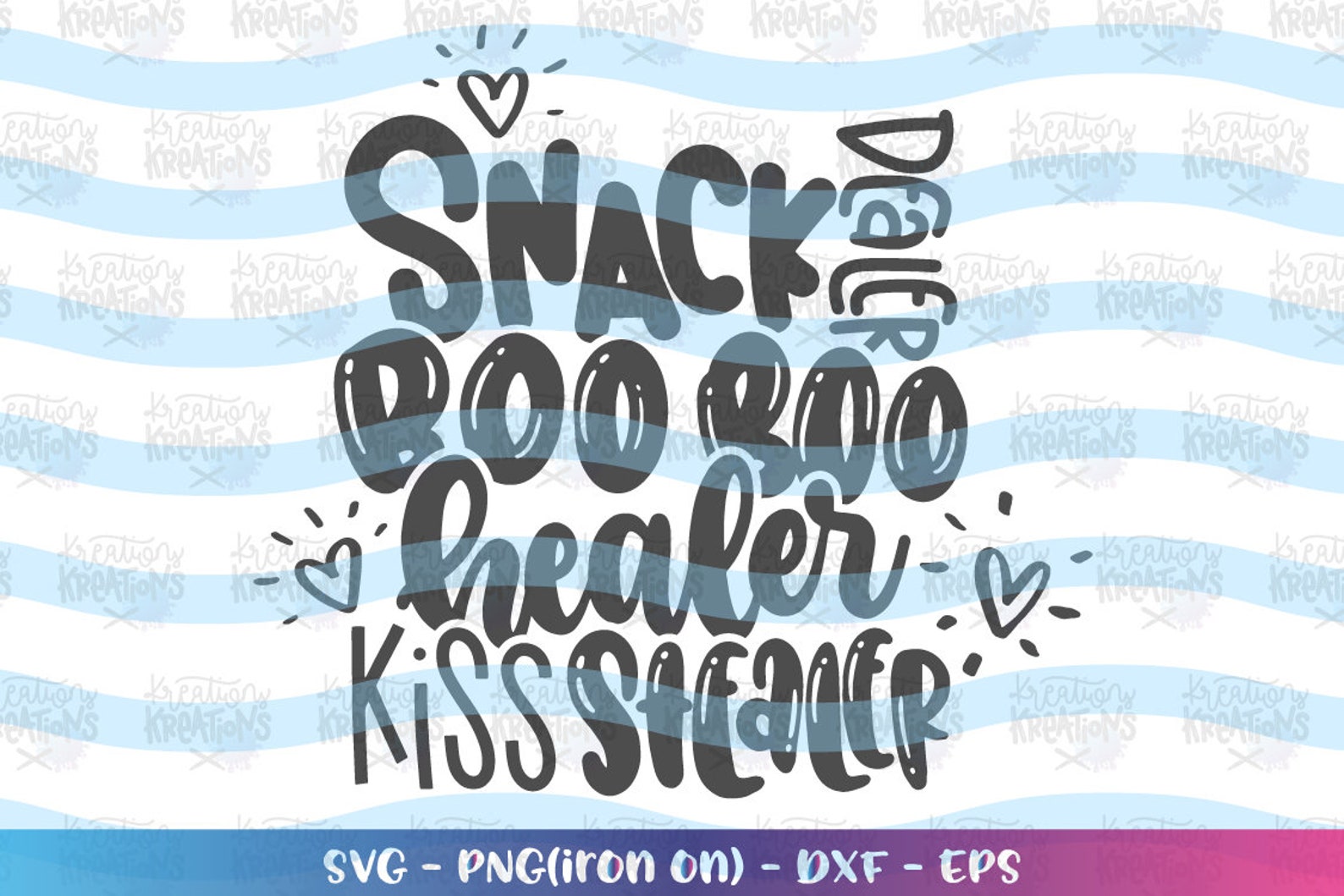 Snack Dealer Boo Boo Healer Kiss Stealer SVG Mom Life Loving - Etsy