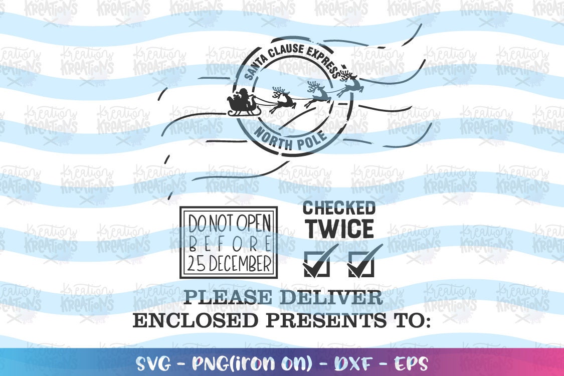 Santa Clause Express Delivery svg North Pole print decal svg | Etsy