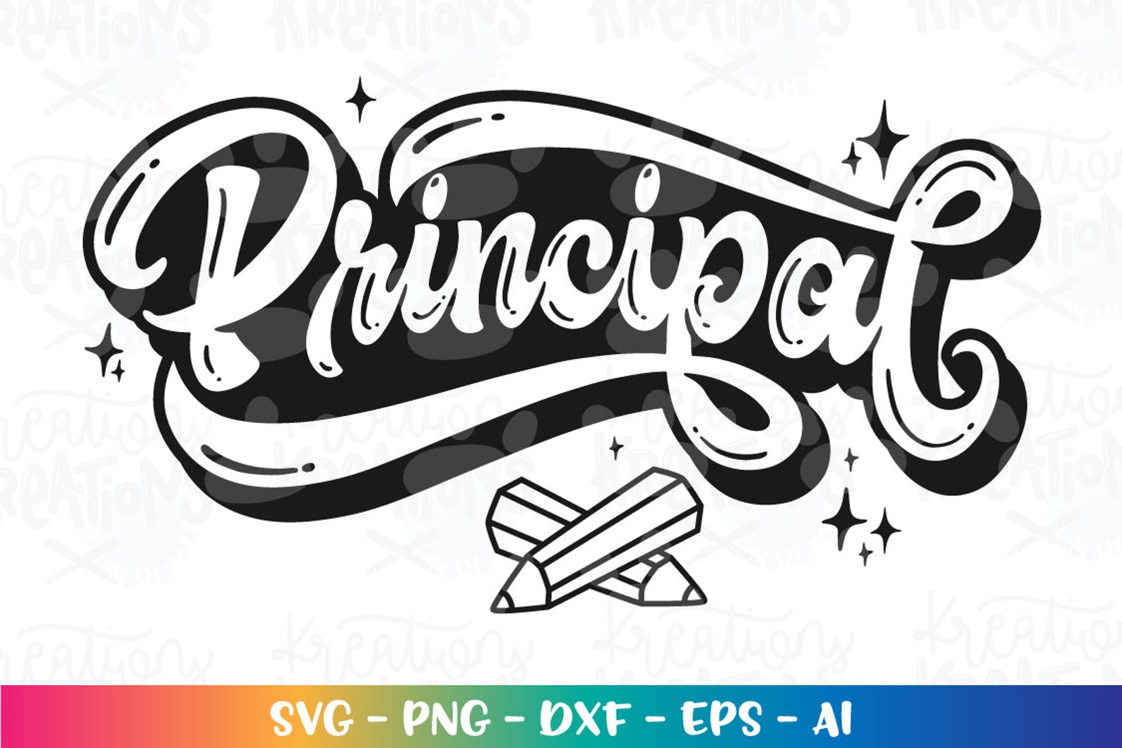 Principal SVG Hand Drawn SVG Hand Lettered Principal Design - Etsy