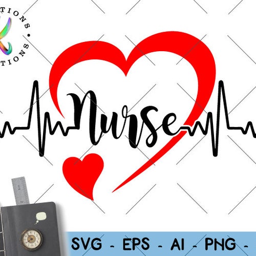 Nurse Heart Beat SVG Nurse Svg Printable Iron on Decal Cut - Etsy