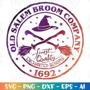 Hocus Pocus SVG Salem Witches Broom Enchanted Besoms Svg Halloween Svg ...