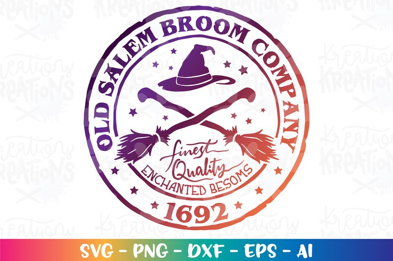 Hocus Pocus SVG Salem Witches Broom Enchanted Besoms Svg Halloween Svg ...