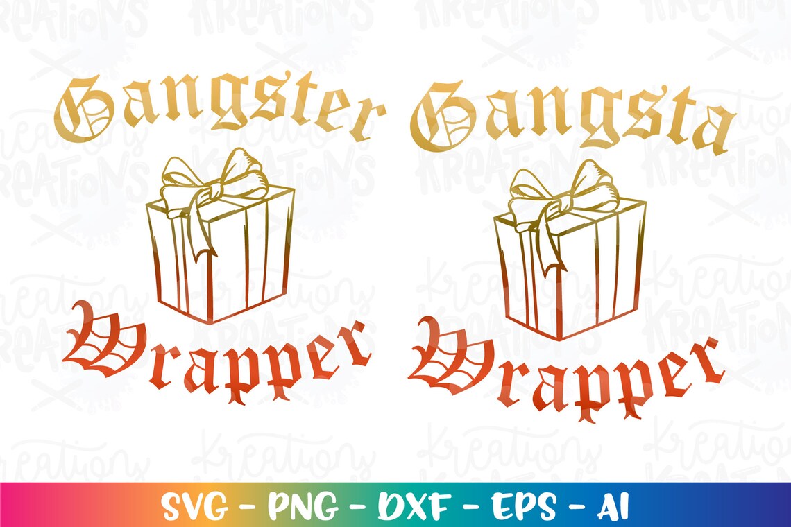 Gangster Wrapper SVG Gangsta Gift Box SVG Gift Wrapping Funny - Etsy