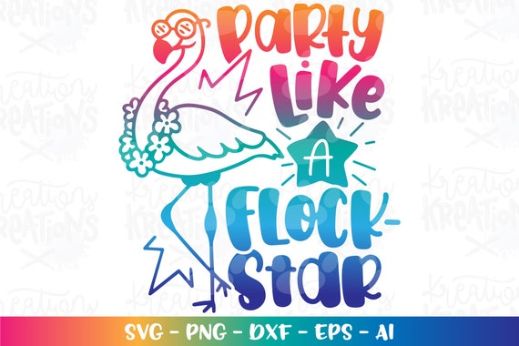 Party Like a Flock Star Svg Rockstar Summer Fun Beach - Etsy