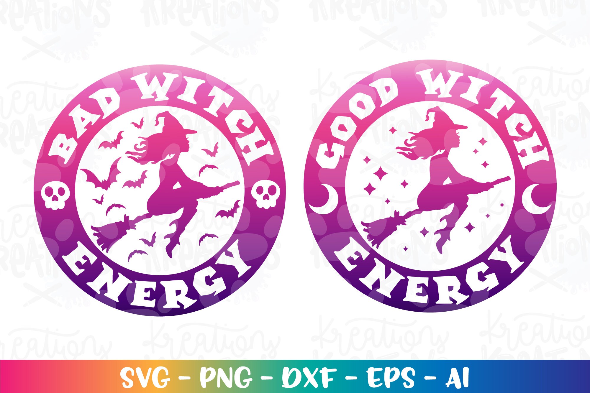 Bad Witch Good Witch Energy SVG Friends Funny Halloween Iron - Etsy
