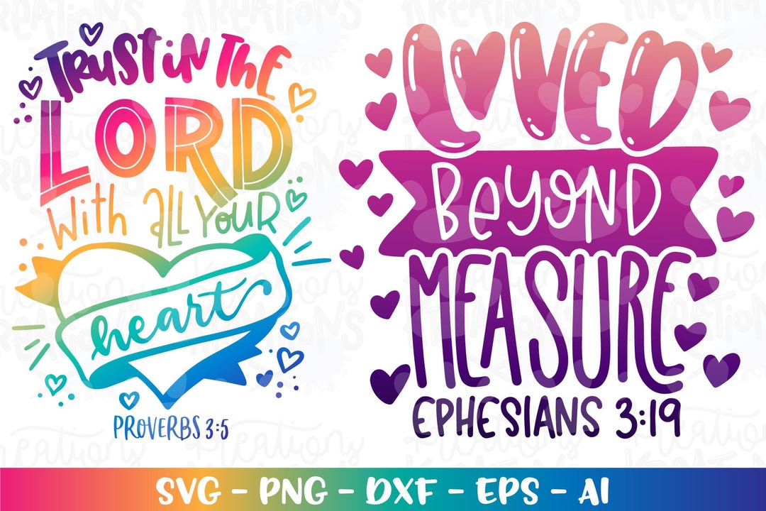 Trust in the LORD With All Your Heart Svg Proverbs 3:5 Verse Bible ...
