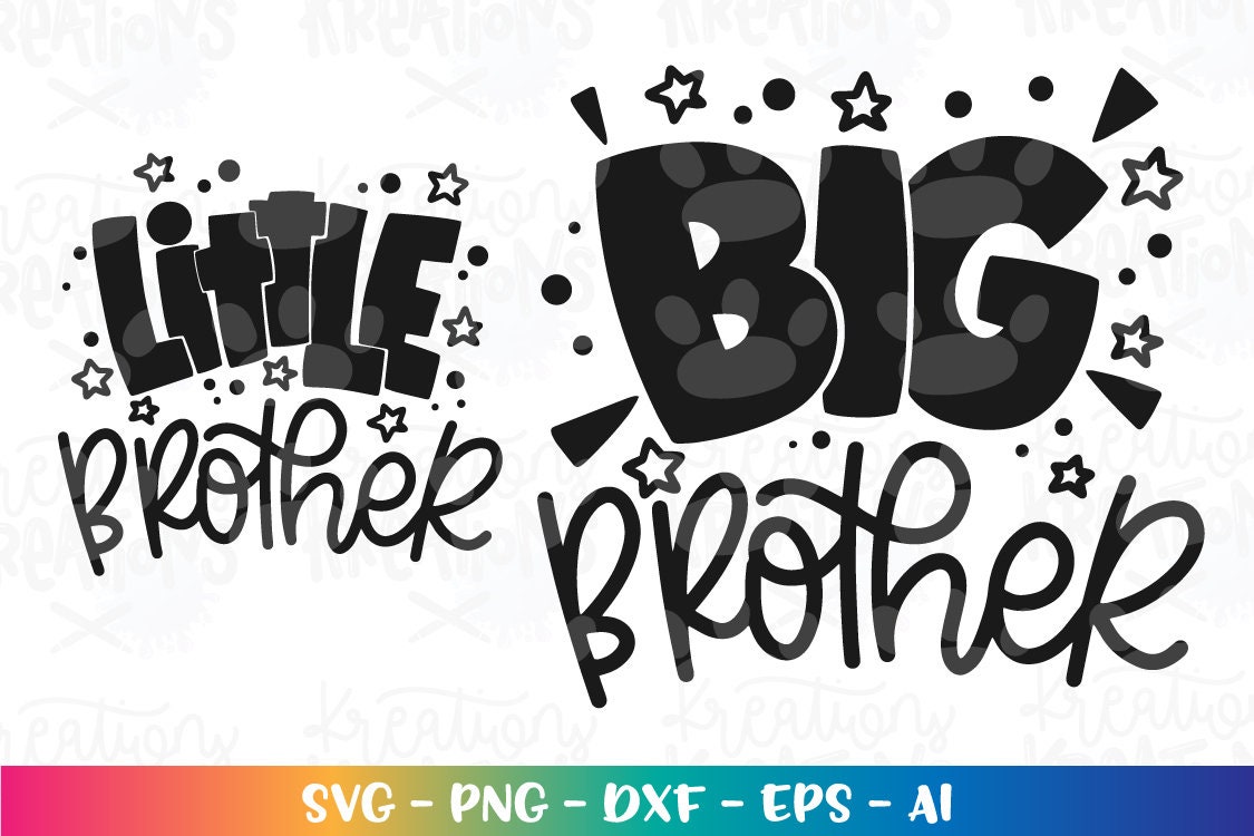 Big Brother Svg Little Brother SVG New Born Family Printable - Etsy