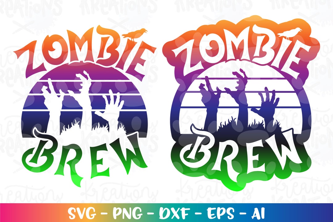 Halloween Potion Labels SVG Zombie Brew Magic Potion Bottles Color ...