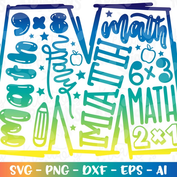 Math Teacher Svg - Etsy