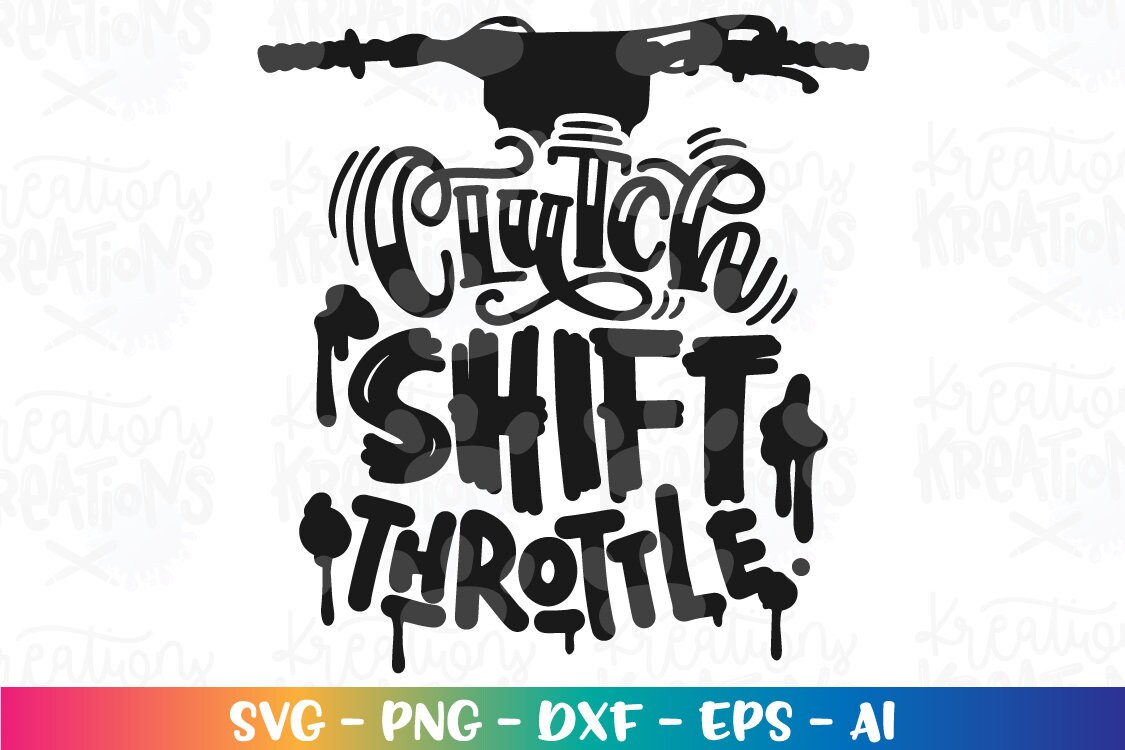 Dirt Bike Svg Clipart Motocross Svg Clutch Shift Throttle Iron - Etsy