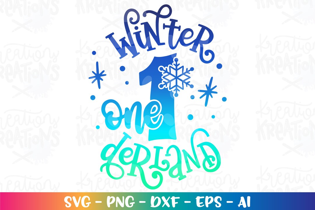 Christmas SVG Winter One Derland Birthday Winter Theme 1 Year Old New ...