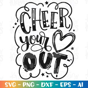 CHEER Your Heart Out Svg Cheer and Dance Gymnast Ballerina Cut Files ...
