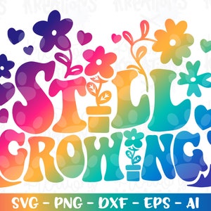 Still Growing Svg Cute Kids Girl Boy Baby New Born Wreath Color Print ...