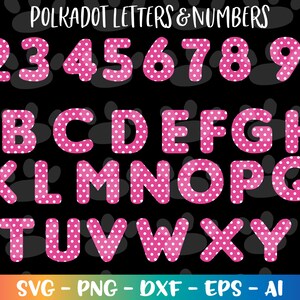 Polka Dot SVG Font Alphabet SVG / Letters Numbers SVG Cut Cuttable ...