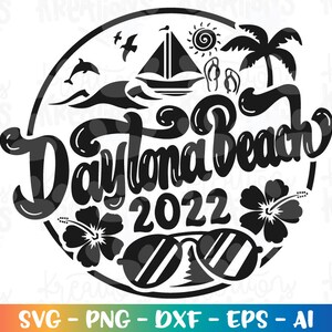 Daytona Beach Svg Summer Beach Emblem 2022 Florida Print Iron - Etsy
