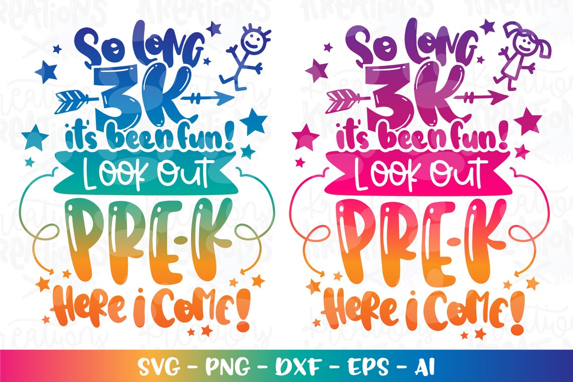 Graduation Svg so Long 3K It's Been Fun Look Out Pre-k - Etsy