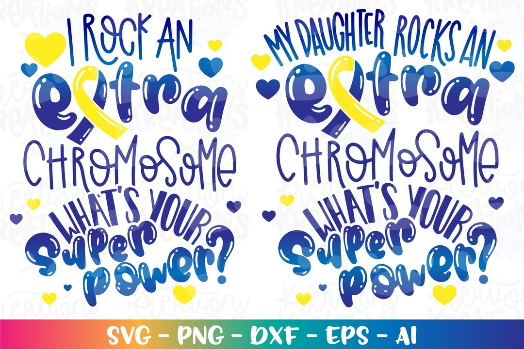 Down Syndrome Awareness Ribbon SVG My Daughter Rocks an Extra ...