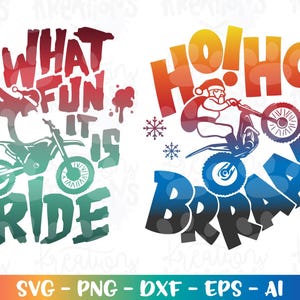 Oh What Fun It is to Ride SVG Christmas Dirt Bike Motorcross Iron on ...