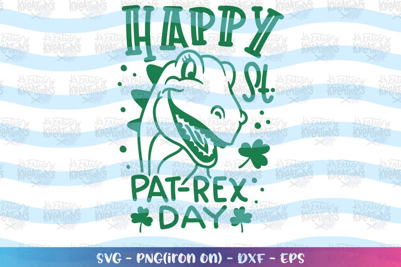 Happy St. Pat-rex Day Svg Dinosaur Cute St. Patrick's Day - Etsy