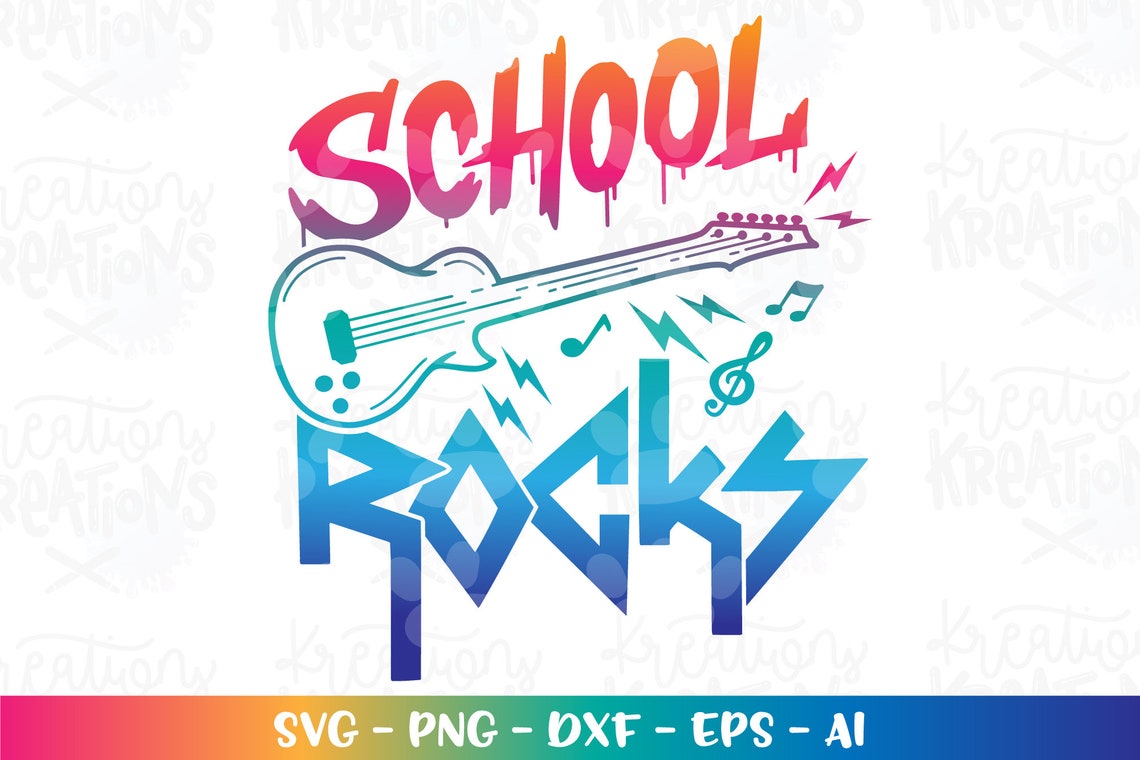 School ROCKS Svg Back to School Svg School Quote Saying School Rocks ...