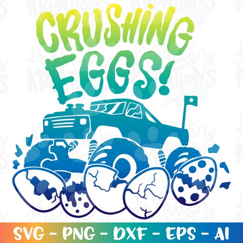 Easter Monster Truck Svg Happy Easter Cut Files Easter Eggs - Etsy