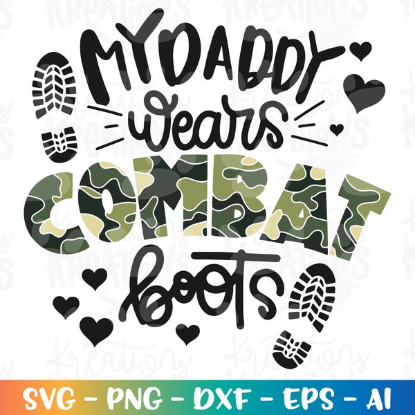 My Daddy Wears Combat Boots - Etsy