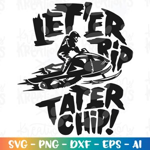 Snowmobile Svg Clipart Snow Mobile Boy Winter Svg Christmas Let Er Rip ...