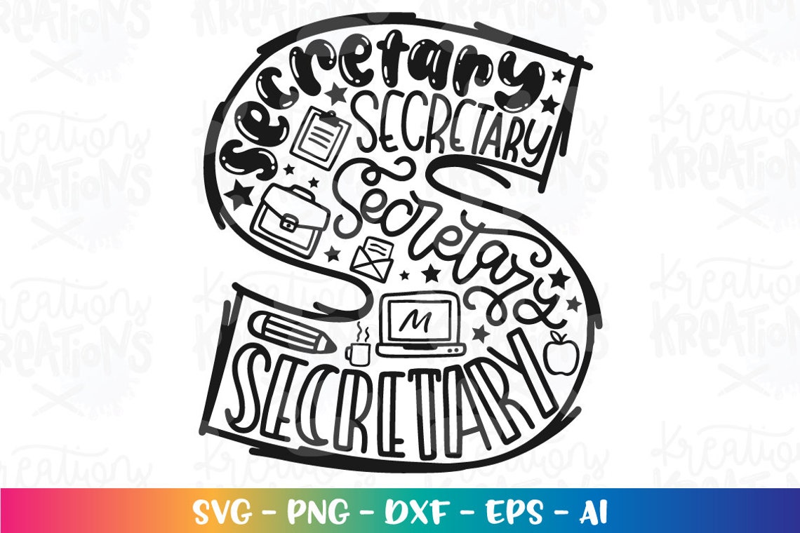 Back to School Svg School Secretary Svg Hand Lettered Color - Etsy