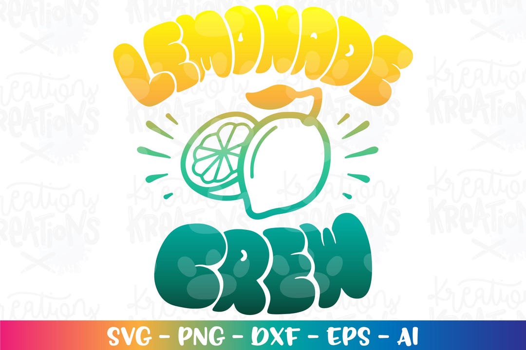 Lemonade Crew Svg Summer Lemonade Stand Security Boss Cute Kids Print ...