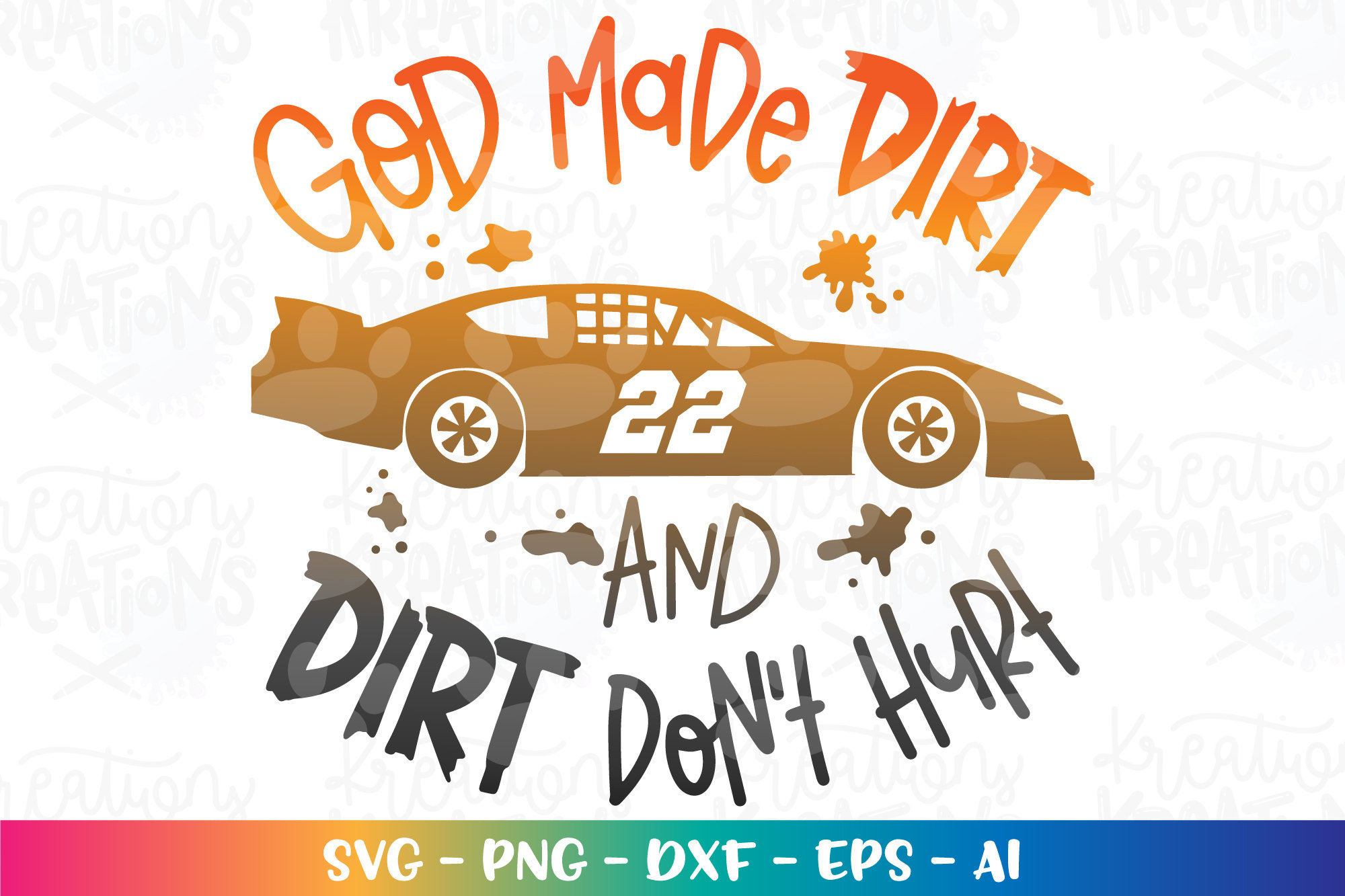 God made dirt and dirt don't hurt svg Dirt Track race car | Etsy