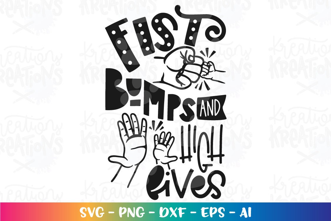 Fist Bumps and High Fives SVG Father's Day Svg Cute - Etsy