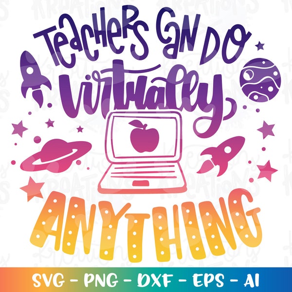 Teachers Can Do Virtually Anything Svg - Etsy