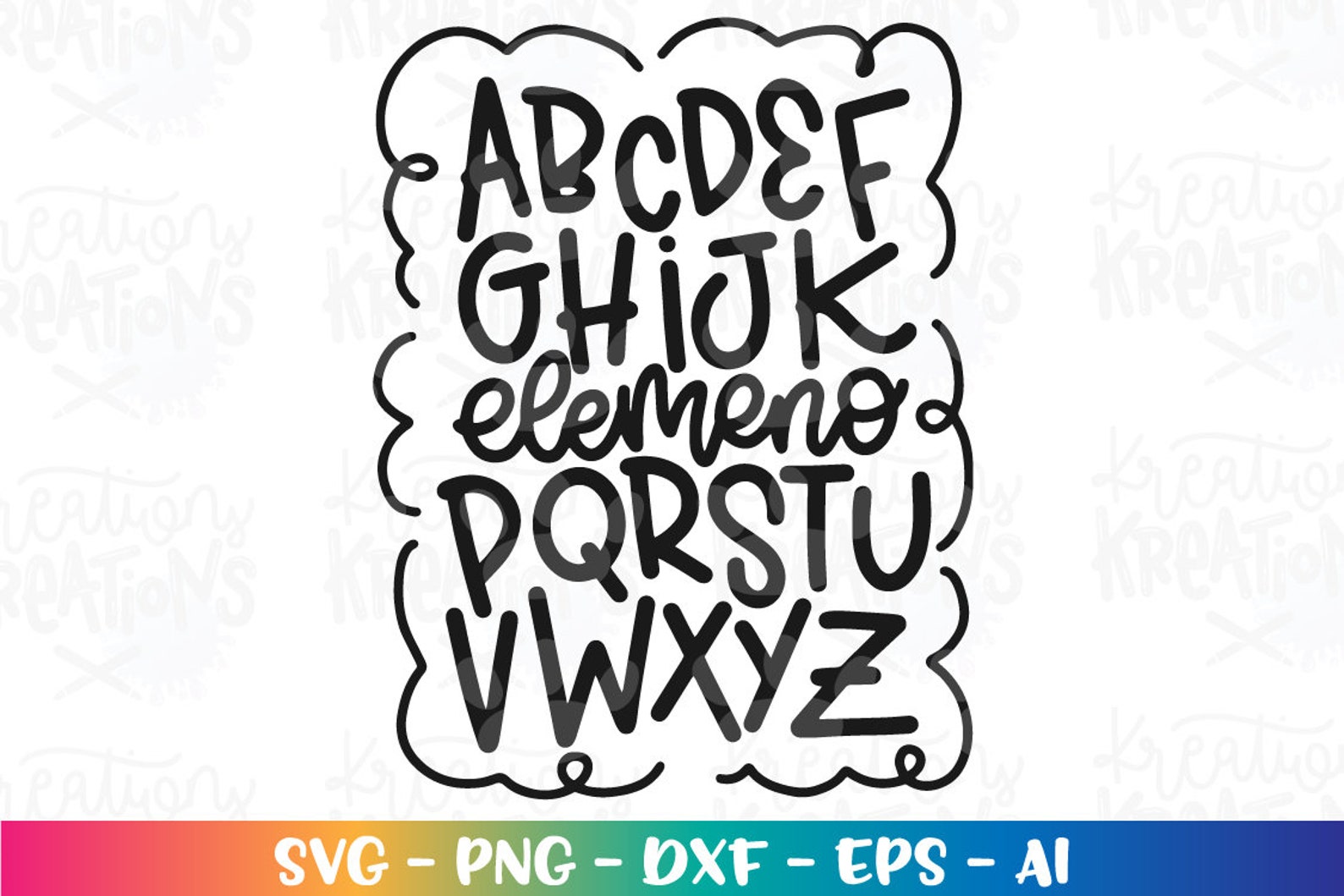 Back to School Svg ABC Alphabet Elemeno Kids Cute Boy Girl - Etsy
